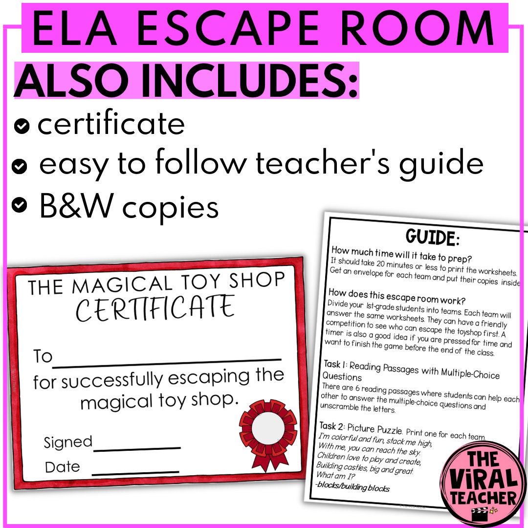 Escape Rooms for Kids Sequencing Stories & Events - Cause and Effect ...