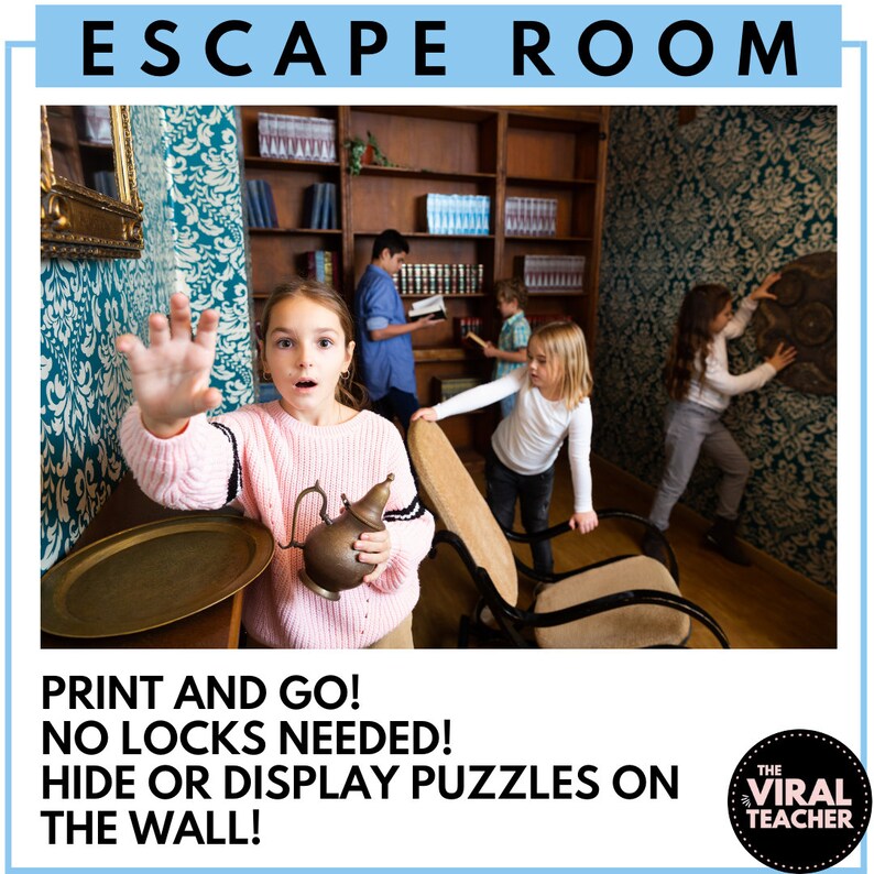 Escape Room for Kids, Summer Escape Room Printable Puzzle Game, Printed ...