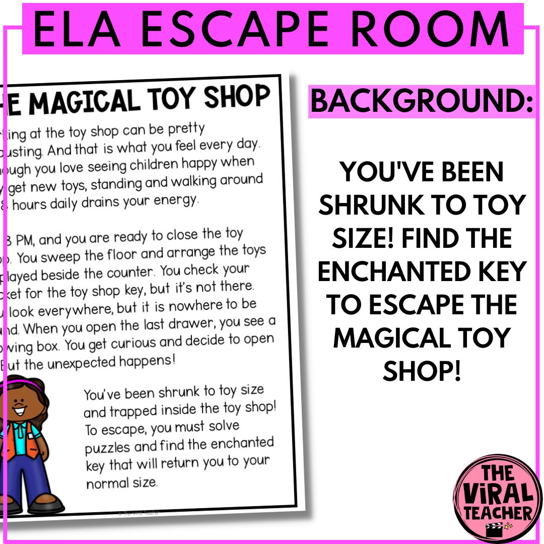 Escape Rooms for Kids Sequencing Stories & Events - Cause and Effect ...