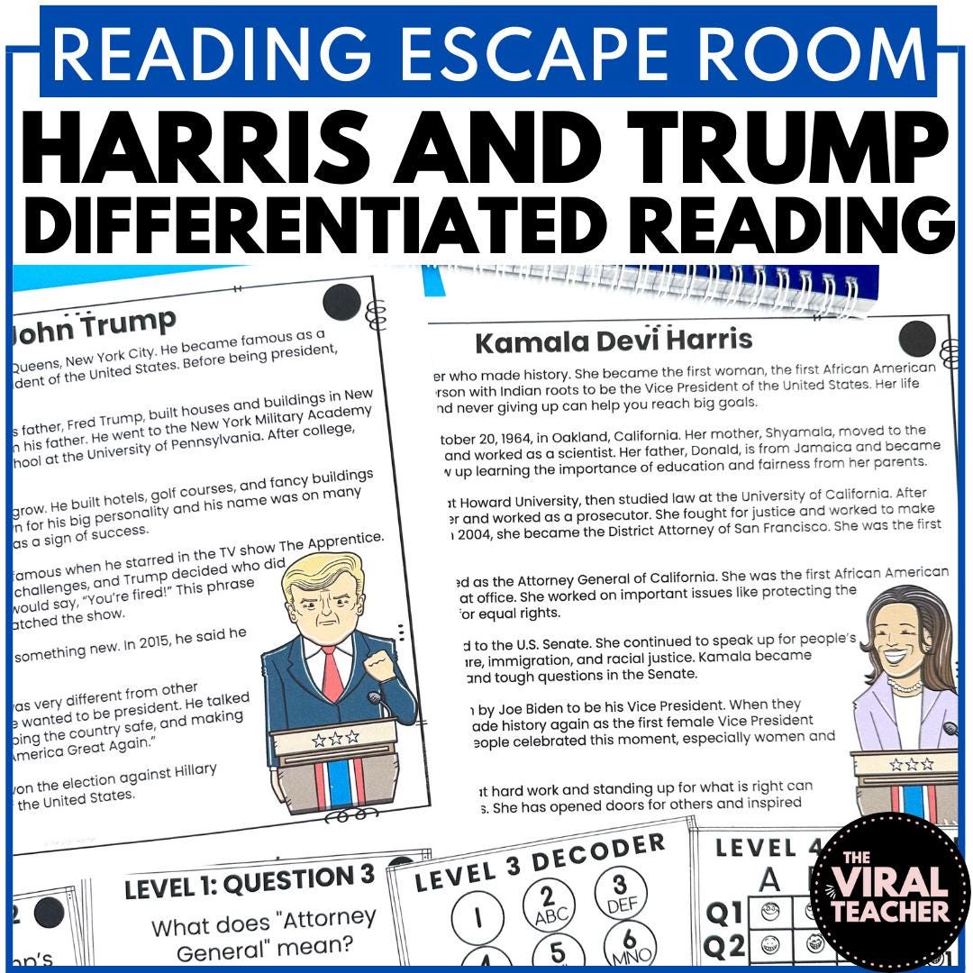 Presidential Election 2024 Kamala Harris and Donald Trump Escape Room ...