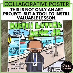 Martin Luther King Jr. Day Coloring Poster, MLK Day Printable Reading ...