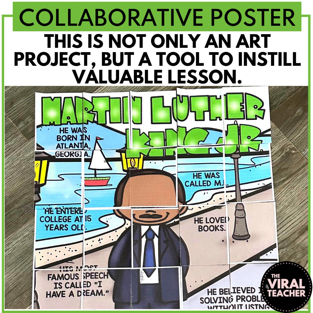 Martin Luther King Jr. Day Coloring Poster, MLK Day Printable Reading ...