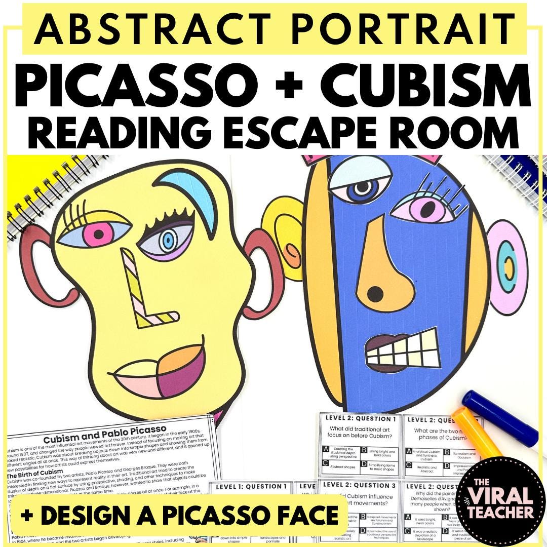 Picasso Face Parts Pablo Picasso Abstract Portrait Art Project and ...