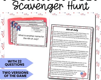 4th of July Scavenger Hunt, 4th of July Printable Activity for Kids ...