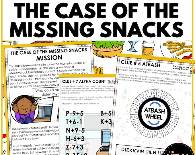 Escape Room for Kids, Back to School Escape Room Printable Puzzle Game ...