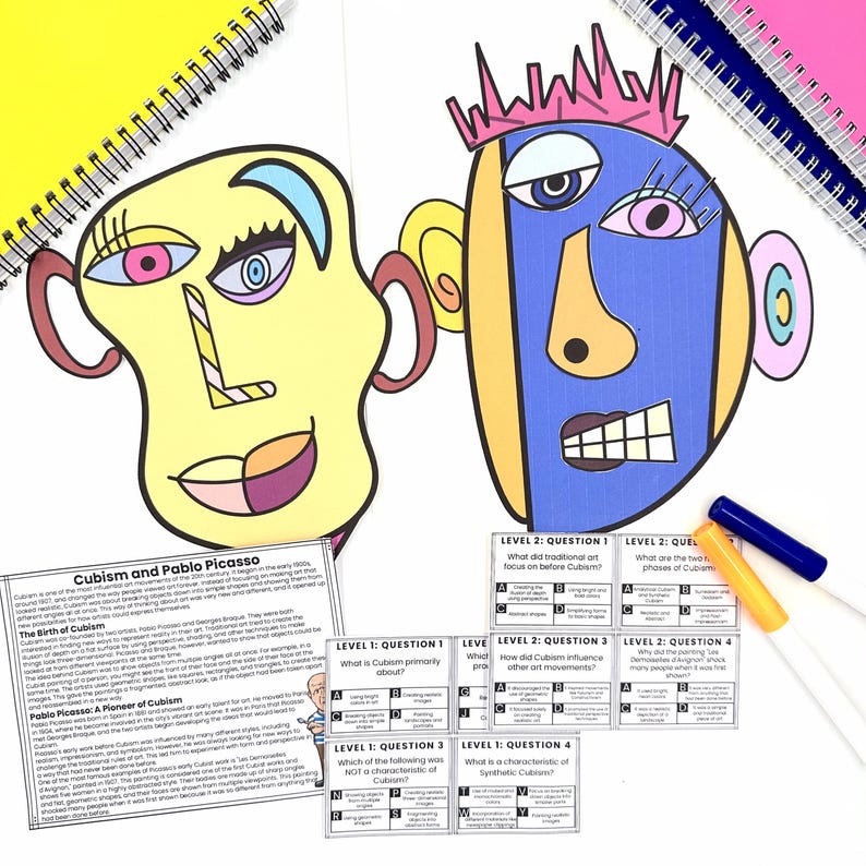 Picasso Face Parts Pablo Picasso Abstract Portrait Art Project and ...