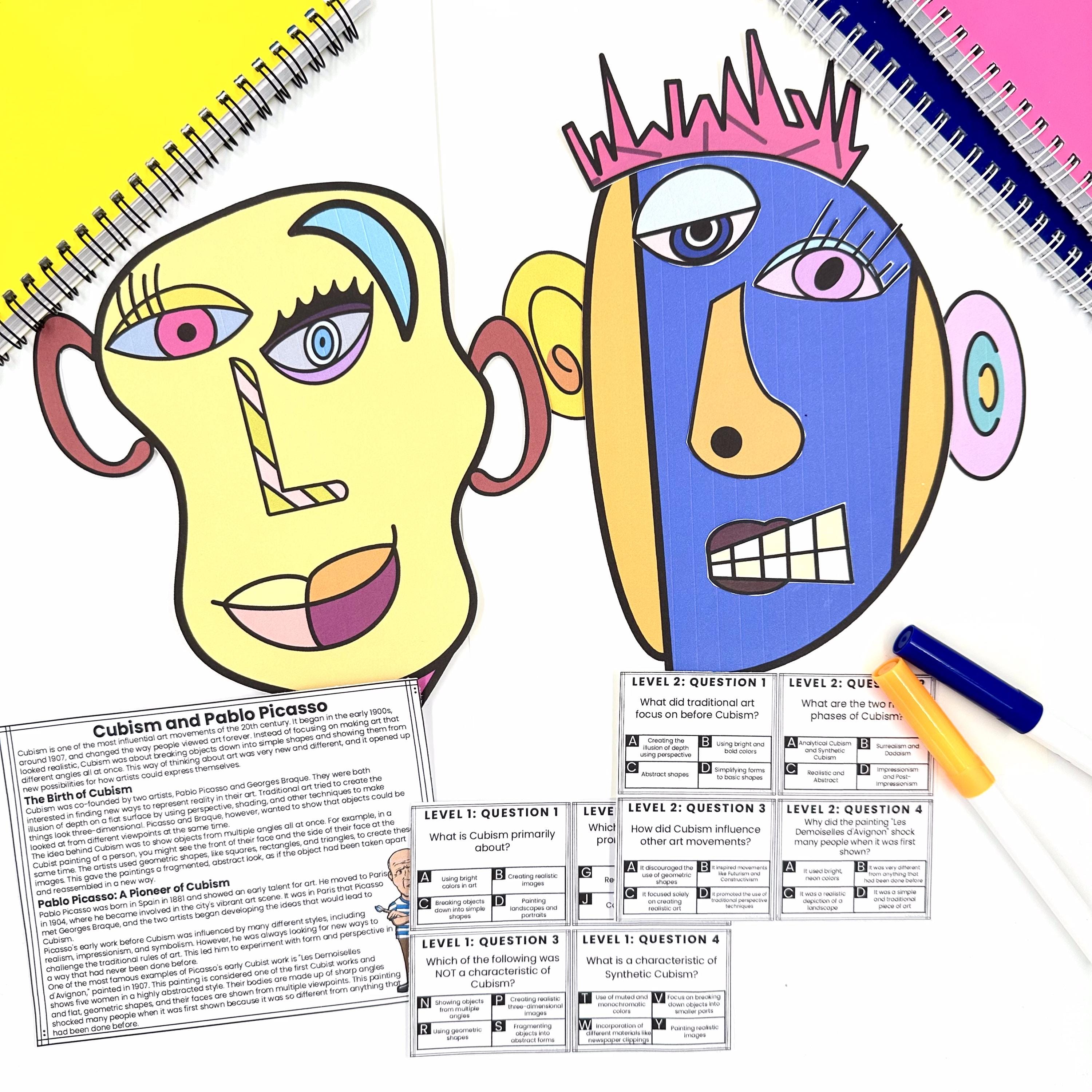 Picasso Face Parts Pablo Picasso Abstract Portrait Art Project and ...