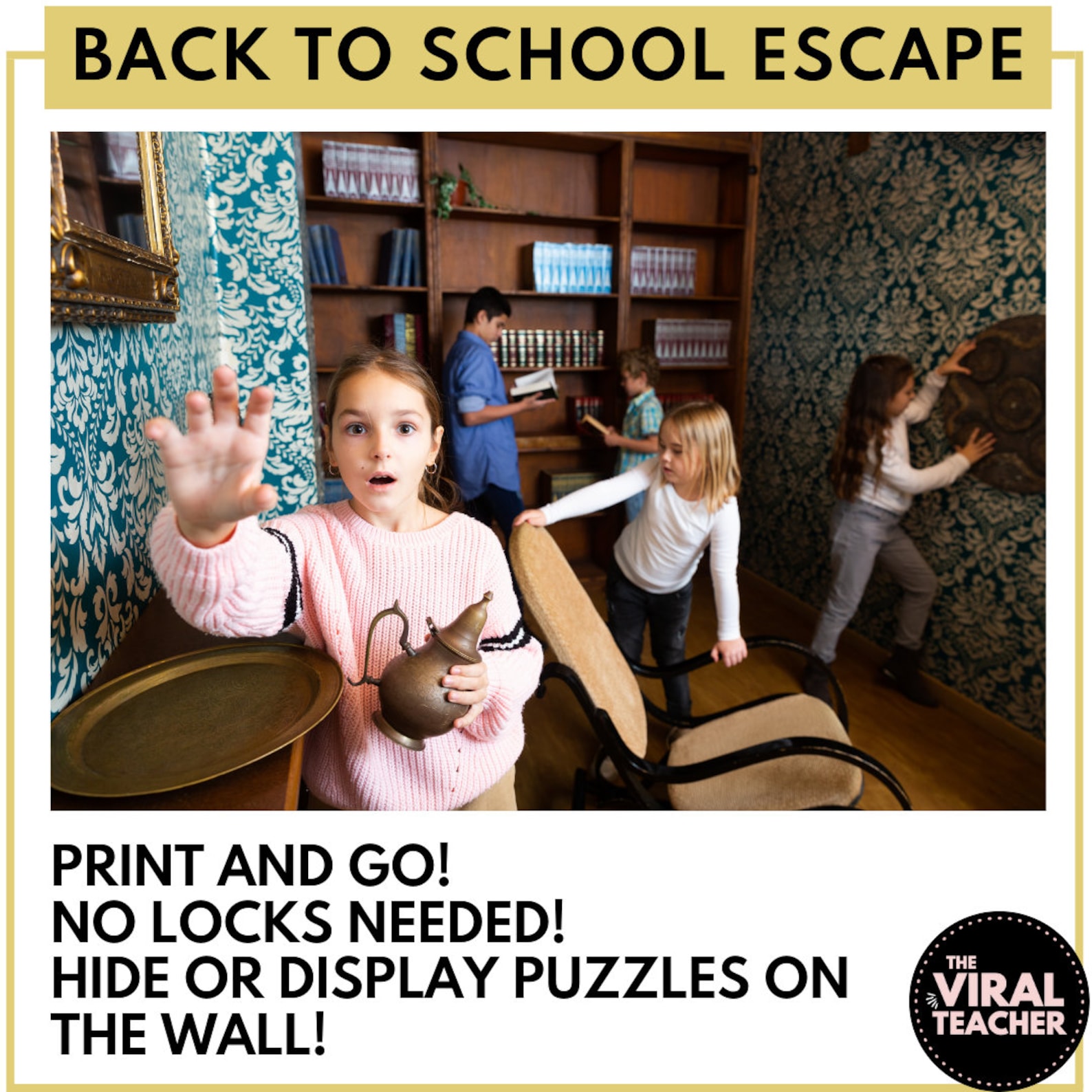 Escape Room for Kids, Back to School Escape Room Printable Puzzle Game ...