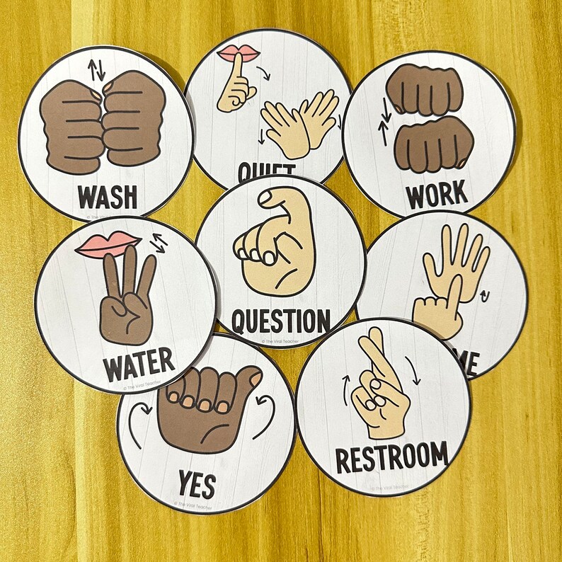 ASL Hand Signal Posters Classroom Hand Signals Classroom Management ...