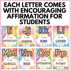 Alphabet Posters, Affirmation Alphabet Posters Bulletin Board Display ...