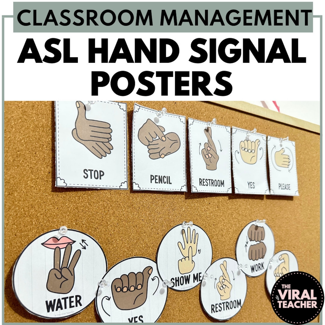 ASL Hand Signal Posters Classroom Hand Signals Classroom Management ...