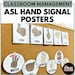 ASL Hand Signal Posters Classroom Hand Signals Classroom Management ...