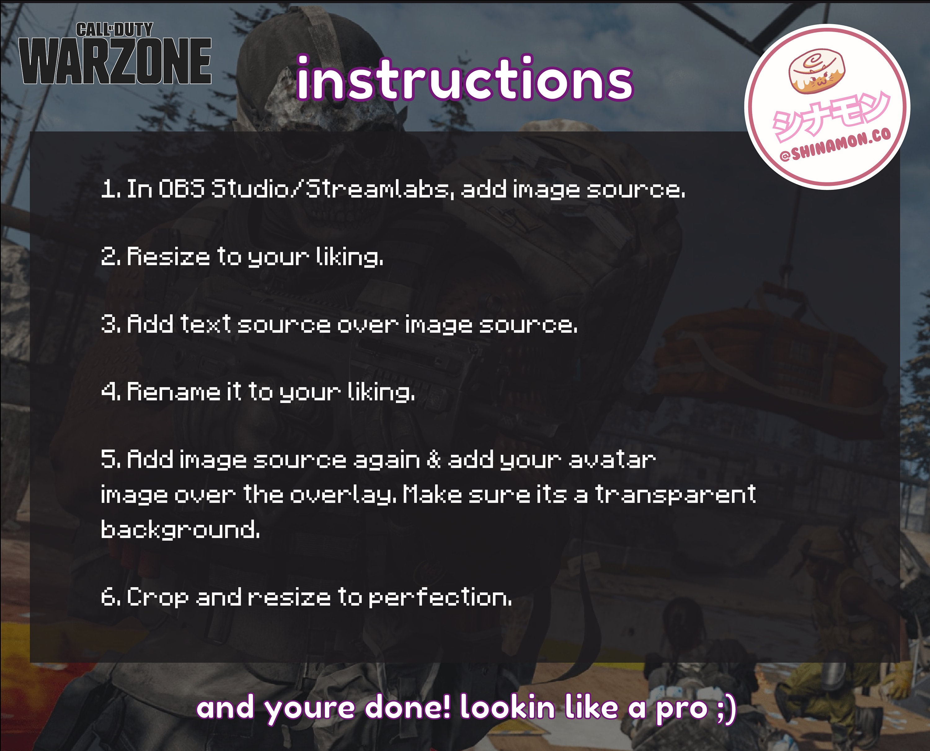 Pink Warzone HUD Health Bar Overlay for Streaming, Twitch, OBS Studio ...