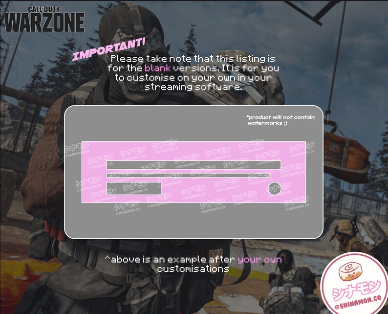 Pink Warzone HUD Health Bar Overlay for Streaming Twitch OBS - Etsy