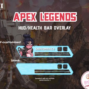 Apex Legends Custom HUD Health Bar Overlay for Streaming, Twitch, OBS ...