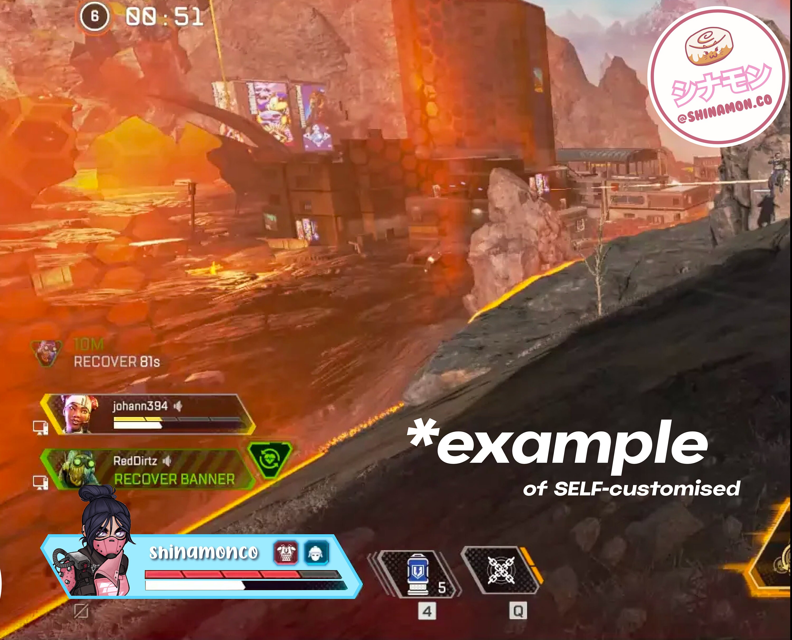 Apex Legends Custom HUD Health Bar Overlay for Streaming, Twitch, OBS ...