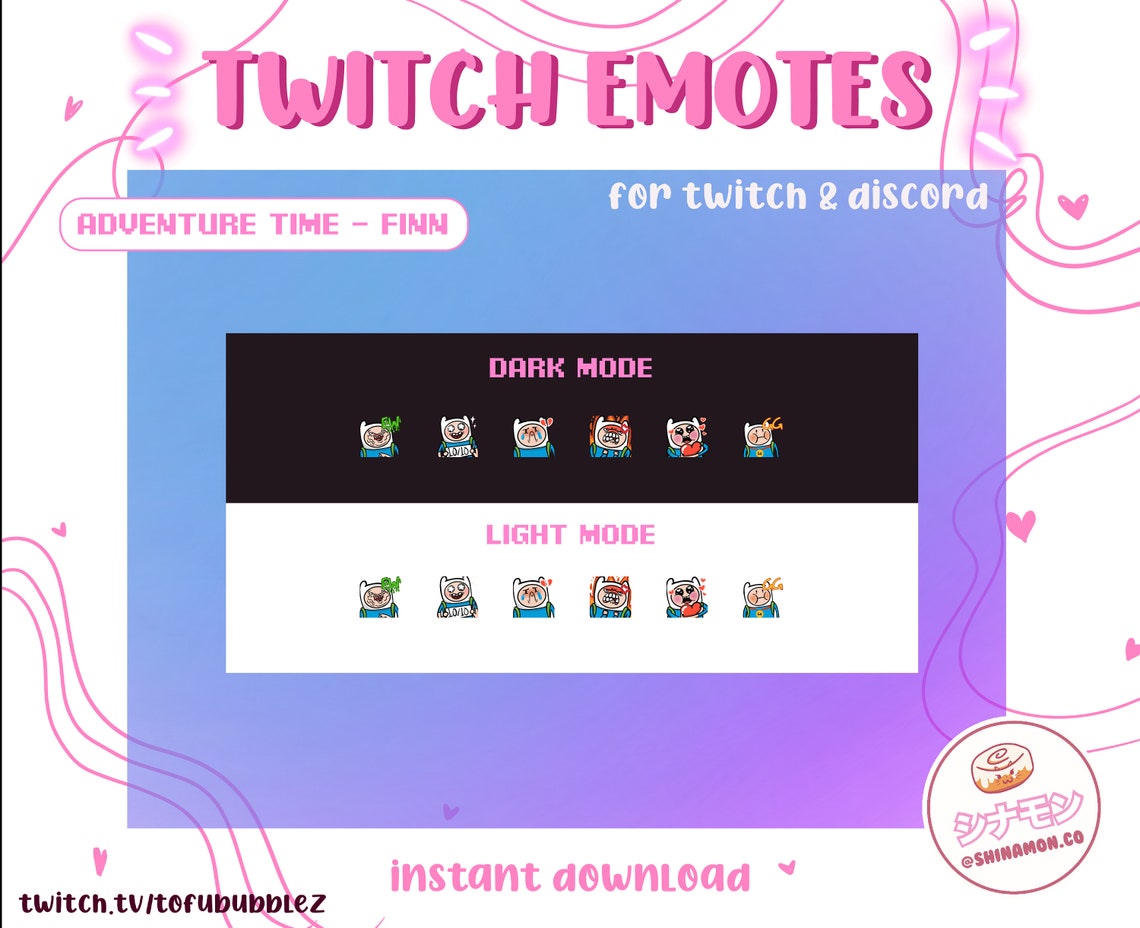 Adventure Time Finn Emote | Twitch Emotes Sub Badges | BMO Jake ...