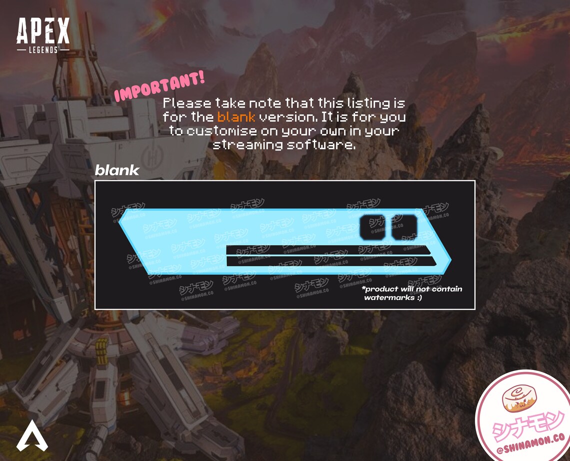 Apex Legends Custom HUD Health Bar Overlay for Streaming, Twitch, OBS ...