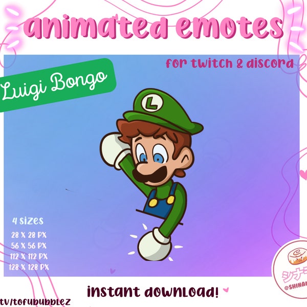 Luigi Twitch Emotes - Etsy