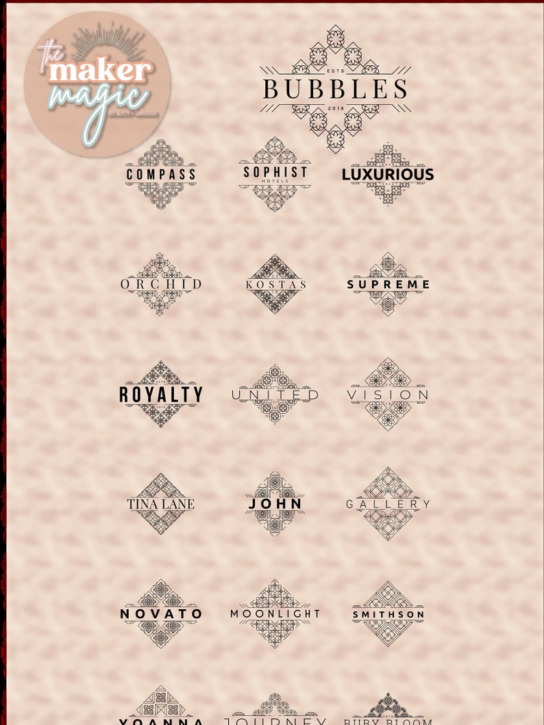 60 Minimal Clean Logo Templates Adobe Illustrator .AI File Commercial ...