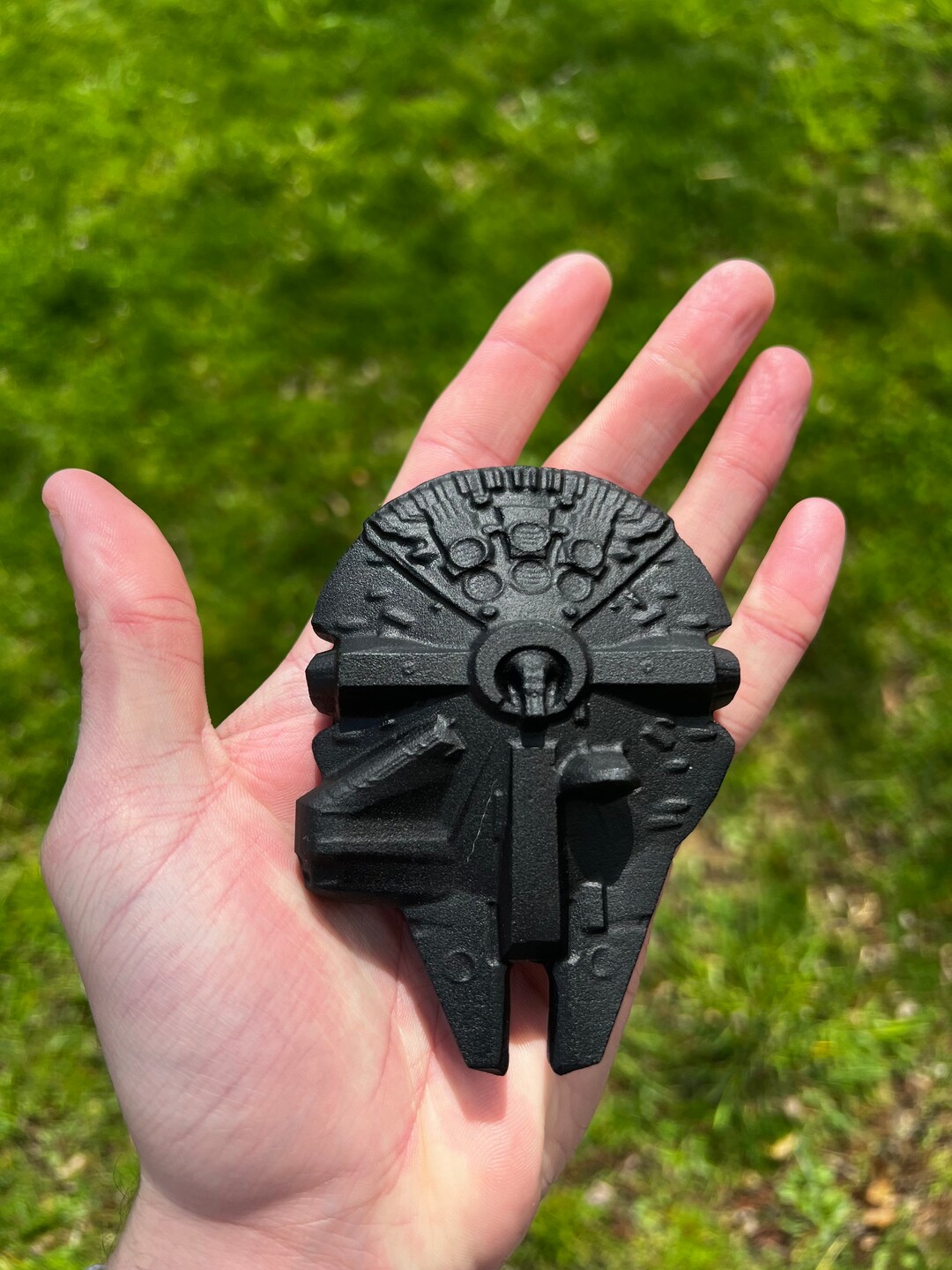 Obsidian Millennium Falcon Star Wars Crystal Carving - Etsy