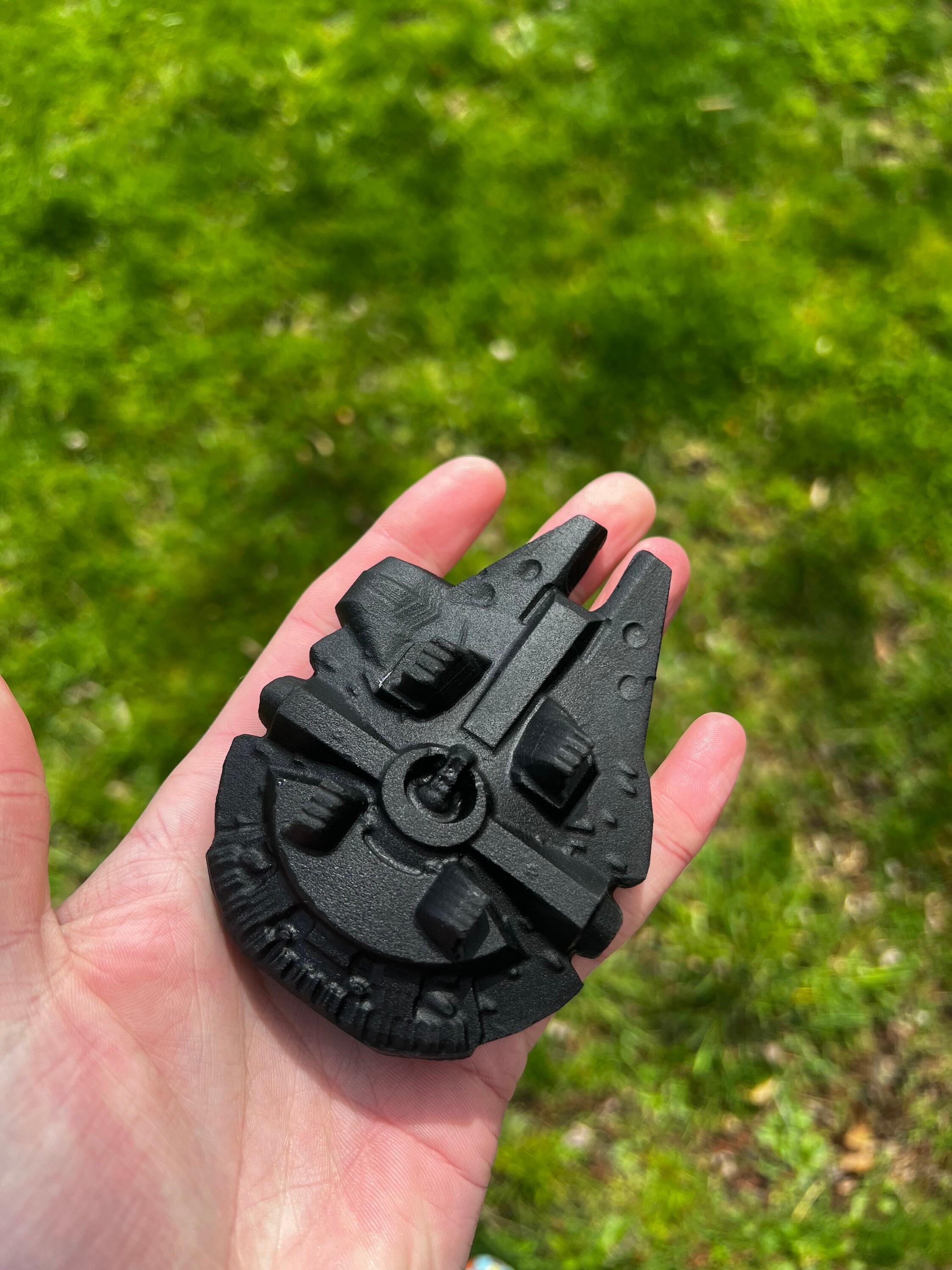 Obsidian Millennium Falcon Star Wars Crystal Carving - Etsy