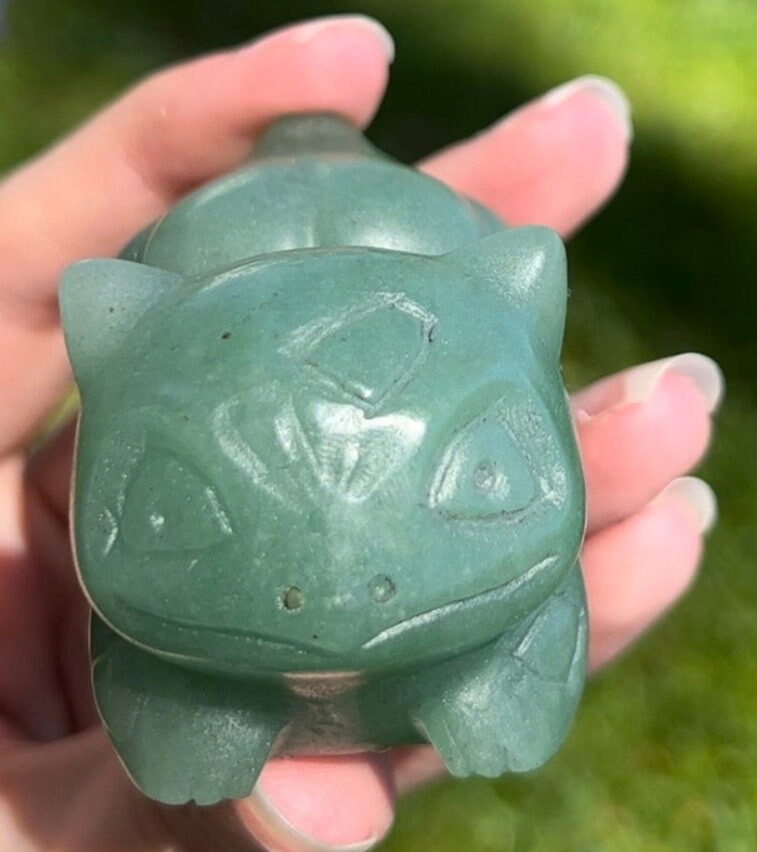Bulbasaur Crystal Pokémon Green Aventurine Figure Hand - Etsy