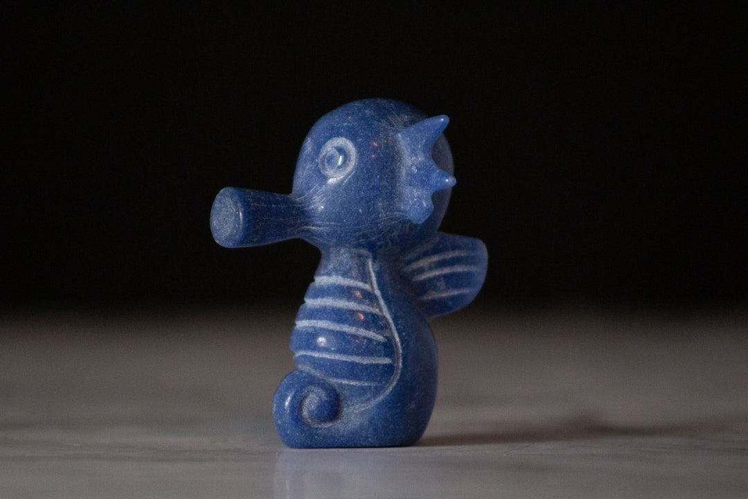 Horsea Crystal Pokémon Blue Aventurine Figure - Etsy