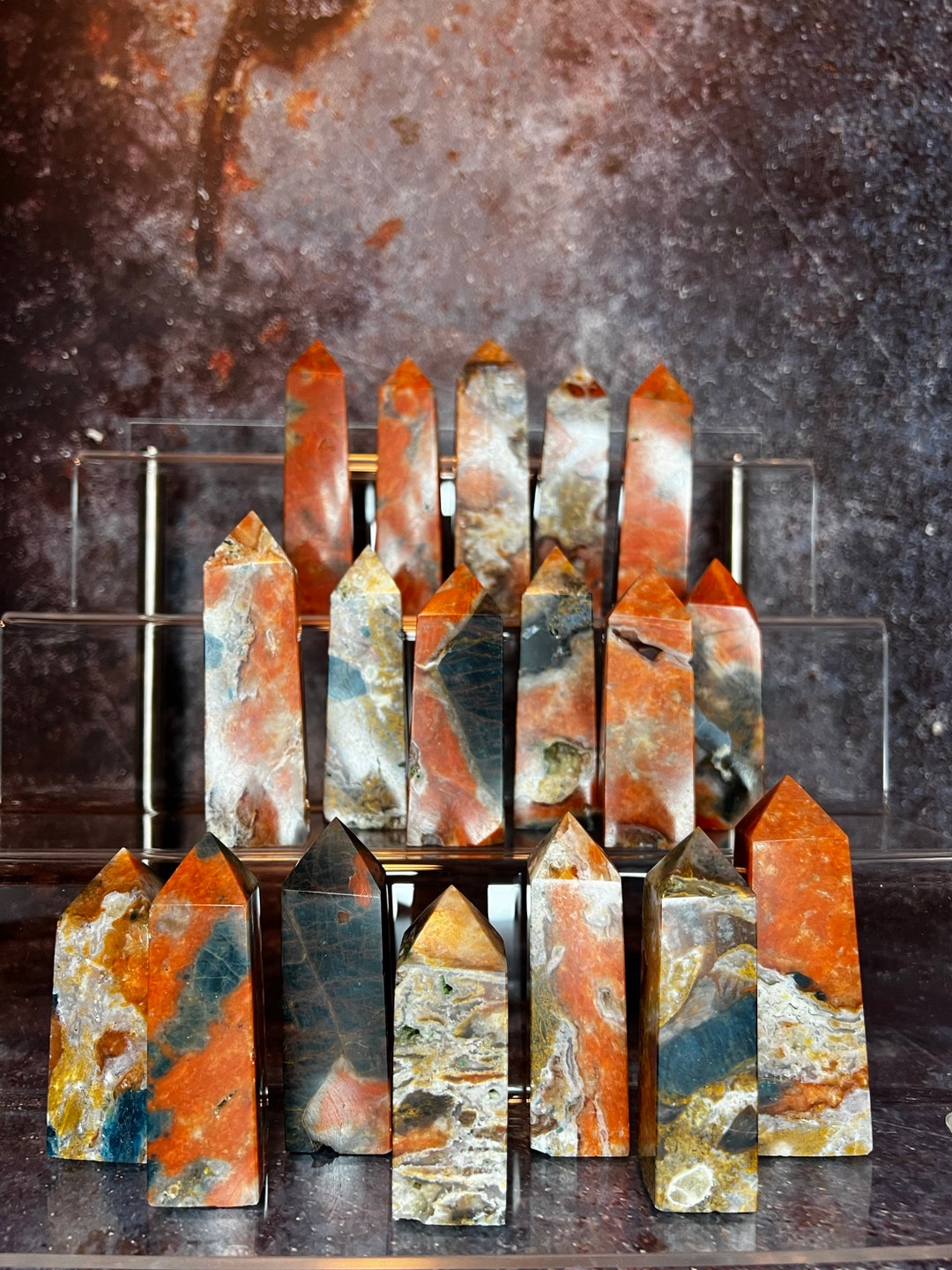 Sunstone and Blue Apatite Tower - Etsy