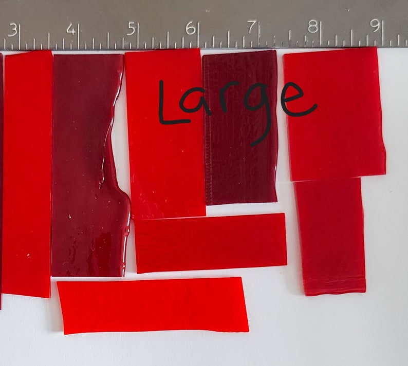 COE 90 Fusible Scrap Glass "red Transparent Mix" or "red Opal Mix ...