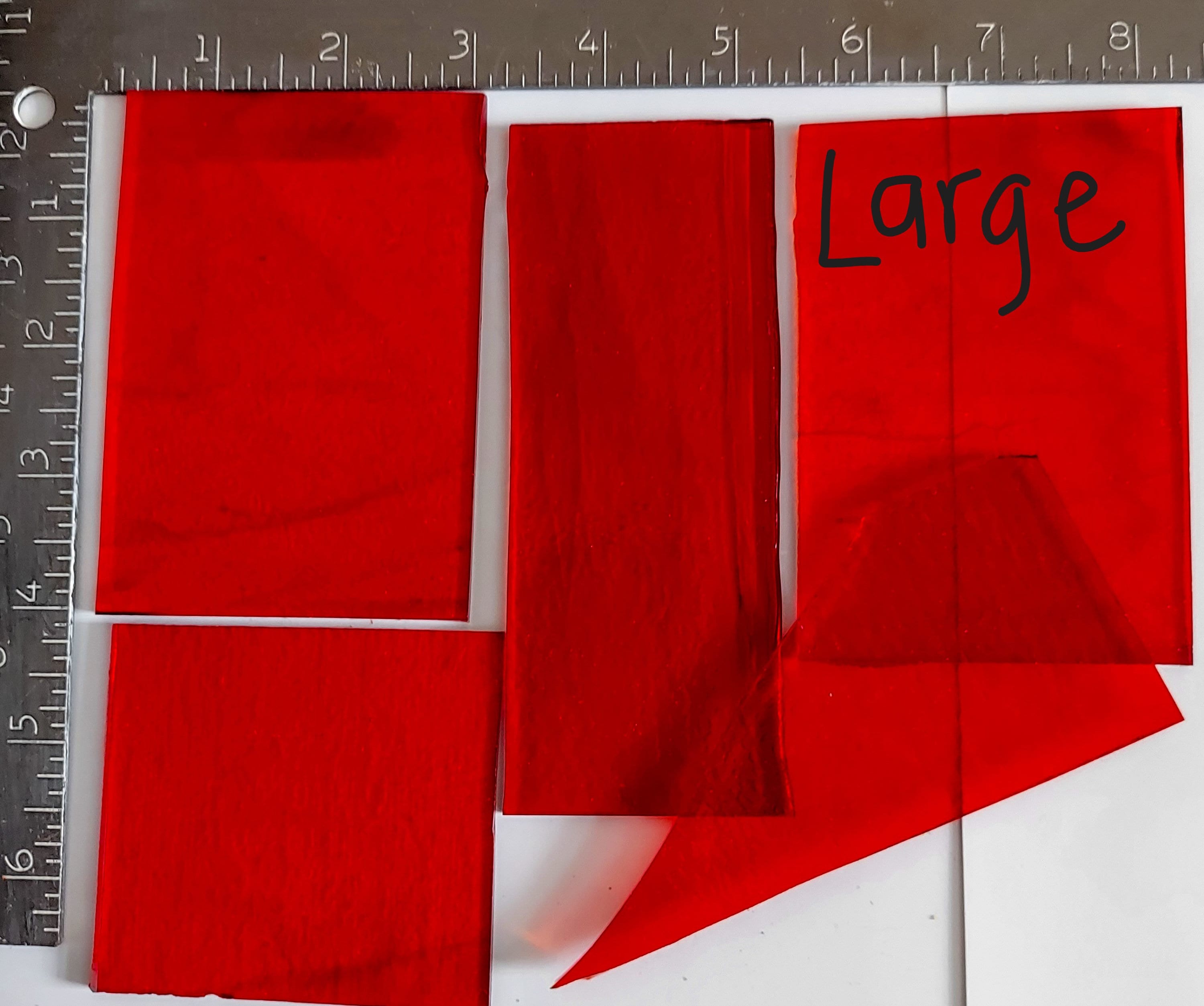 COE 90 Fusible Scrap Glass "red Transparent Mix" or "red Opal Mix ...