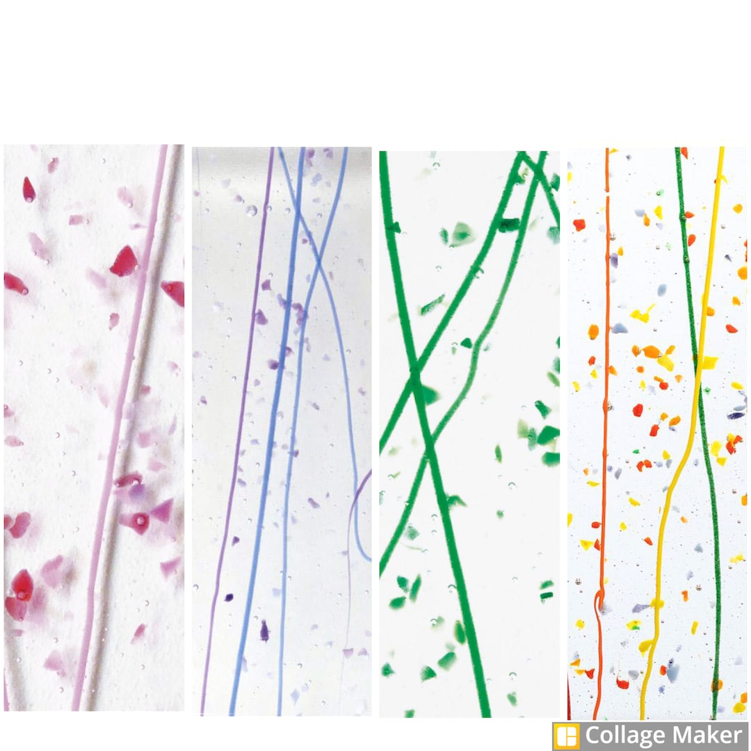 COE 90 collage Glass Bullseye 3mm Glass Sheets. of 4 Colors. Used in ...