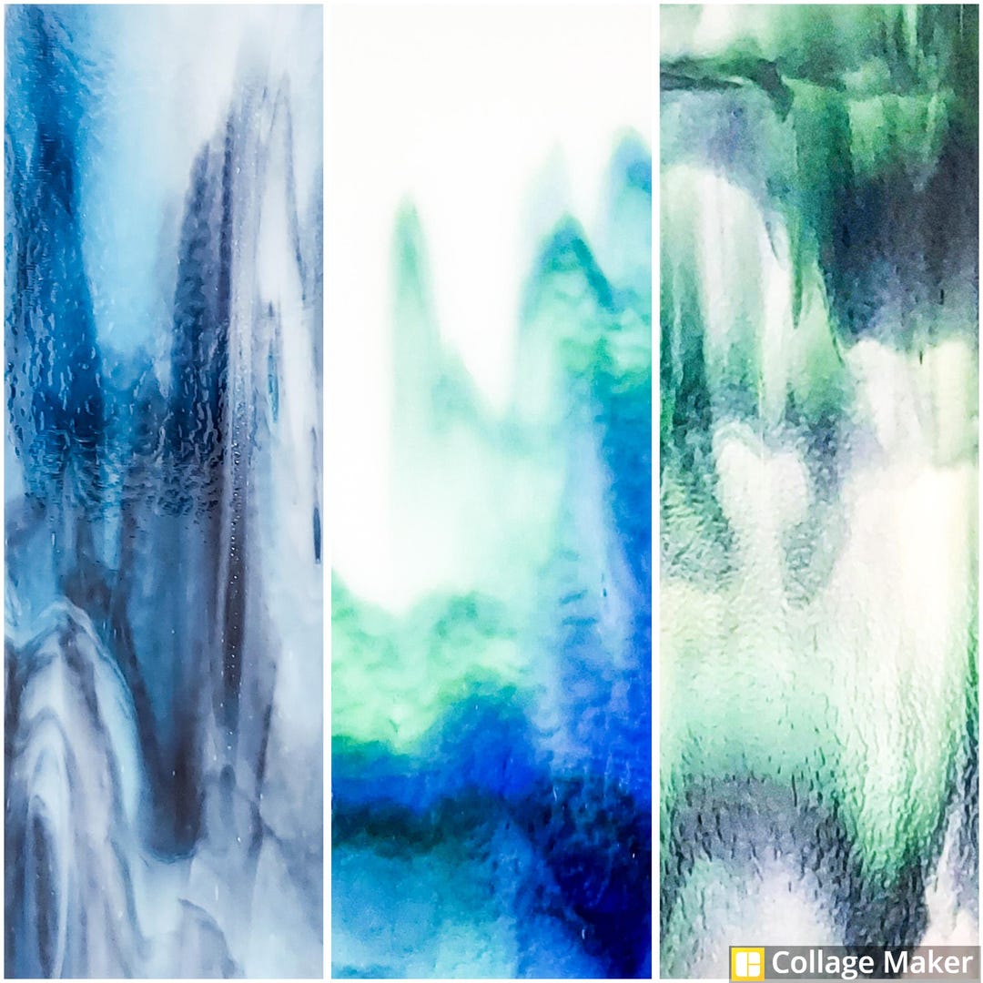 90 COE bullseye Streaky Fusible Glass Sheets. your Choice of 3 Colors ...