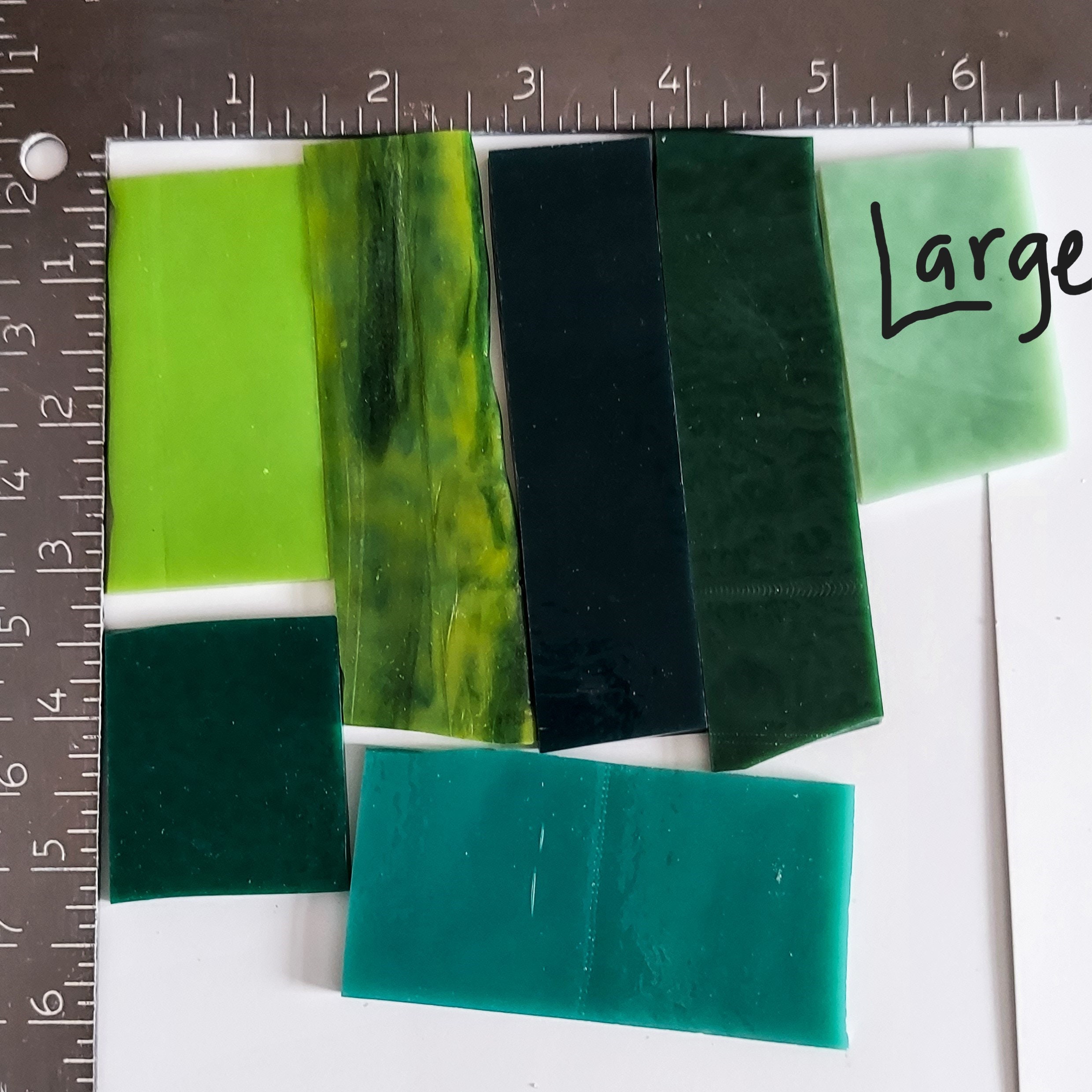 COE 90 Fusible Scrap Glass green Opal Mix or green Transparent Mix ...