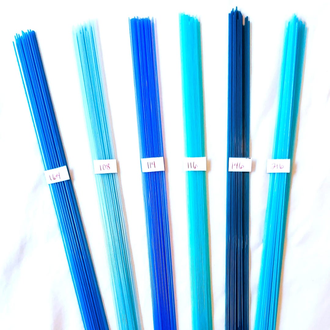 GLASS STRINGERS "blue Opals" 1mm. Bullseye COE 90. Your Choice Between ...