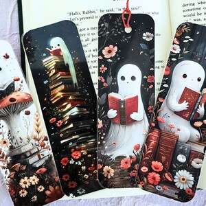 Set of Four Cute Ghost Bookmarks, Gifts for Book Lovers, Gift for Ghost ...