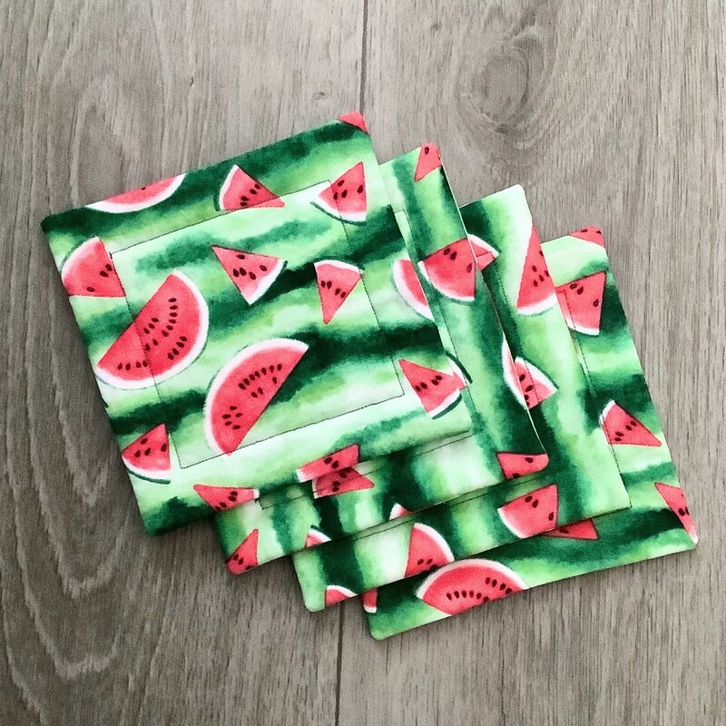 Watermelon Coasters - Etsy
