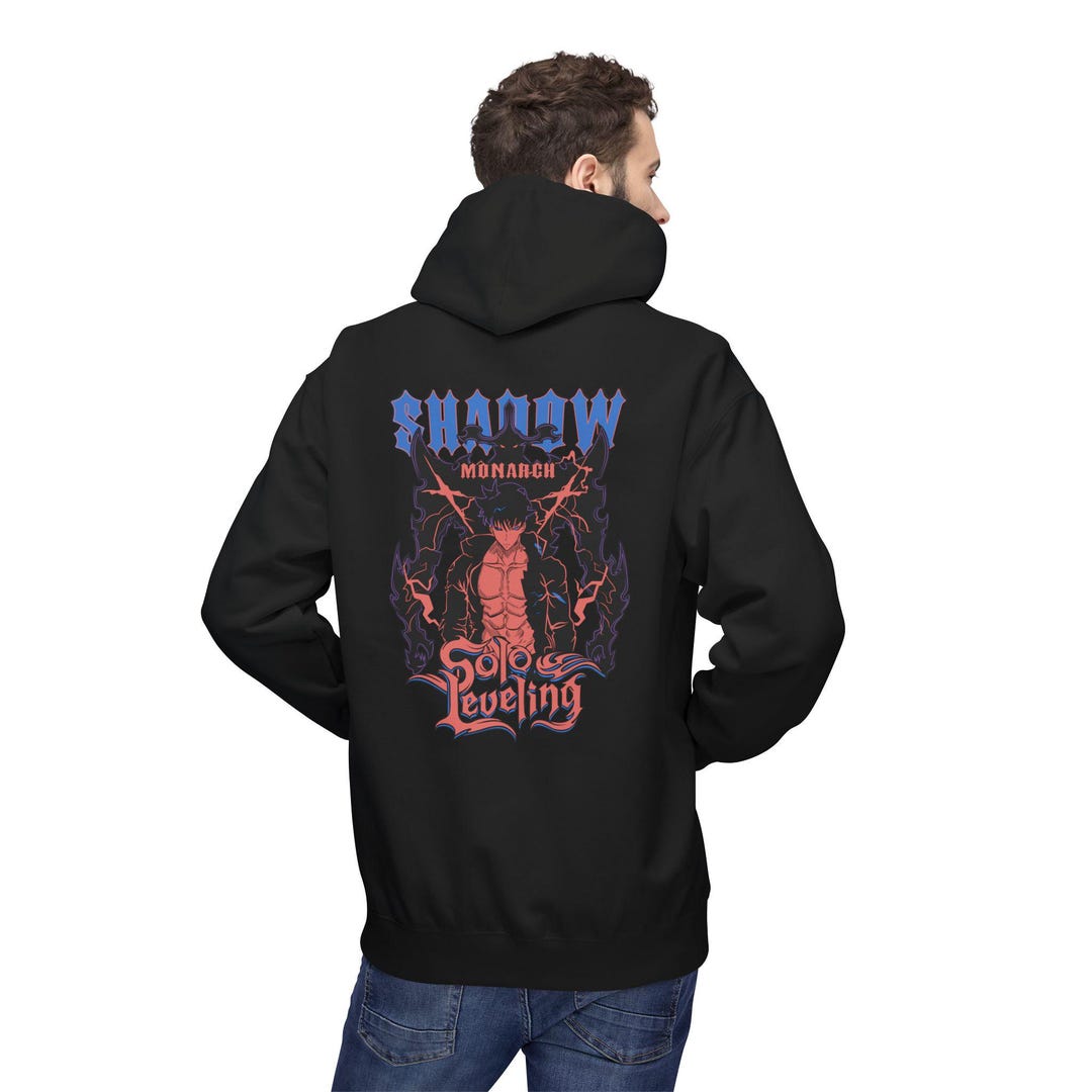 Anime Shadows Sung Jinwoo Solo Leveling Hoodie, Shadow Monarch Graphic ...