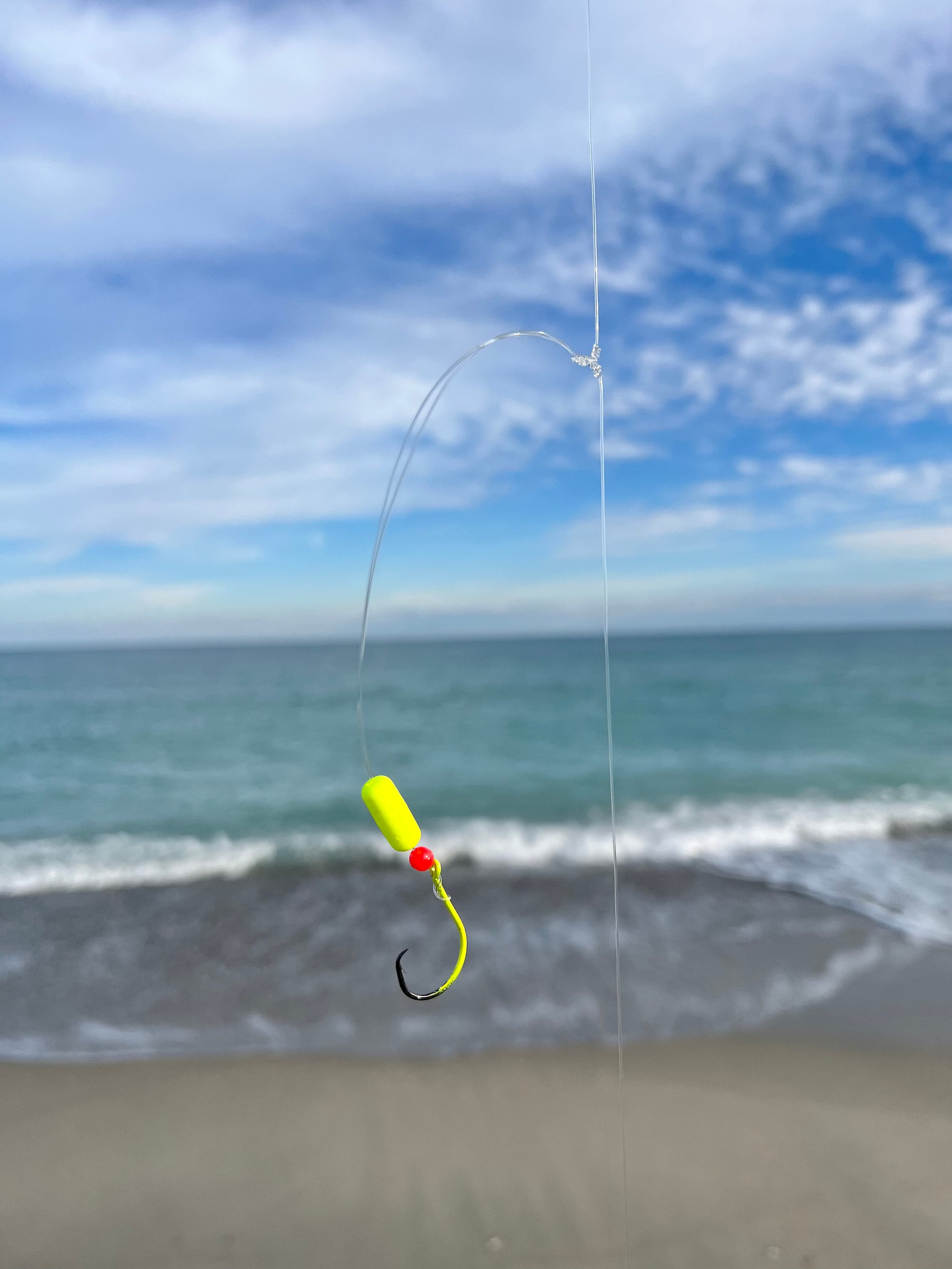 6 Pack 'sand Flea' Pompano Rigs Pro-tec Coated Circle Hooks Tied With T ...