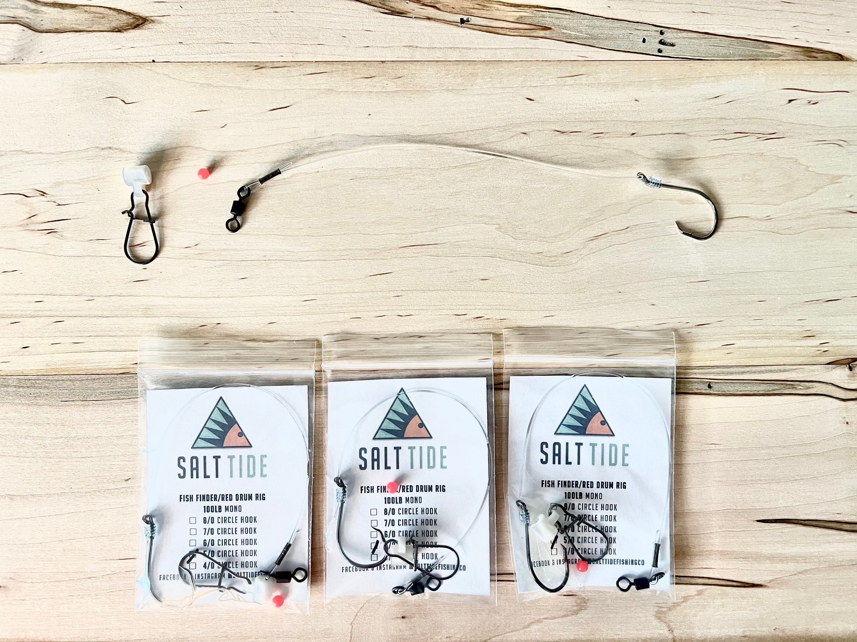 3 Pack 'fish Finder' Red Drum Surf Fishing Rigs 100 - Etsy