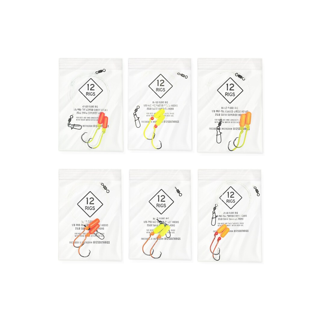 6 Pack 'sand Flea' Pompano Rigs Pro-tec Coated Circle Hooks Tied With T ...