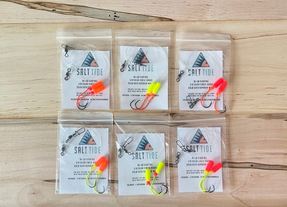 6 Pack 'sand Flea' Pompano Rigs Pro-tec Coated Circle - Etsy