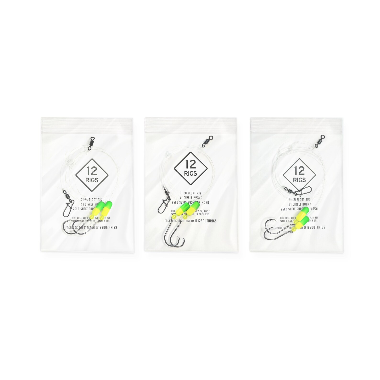 3 Pack '#1' Pompano Rig Beach/pier/surf Fishing Rigs #1 Circle Hook 25 ...
