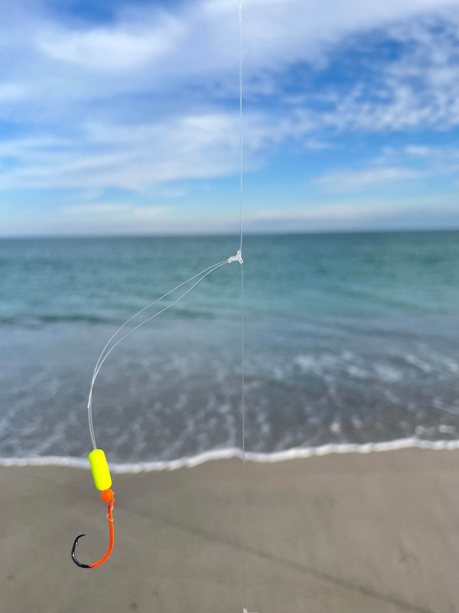 6 Pack 'sand Flea' Pompano Rigs Pro-tec Coated Circle Hooks Tied With T ...