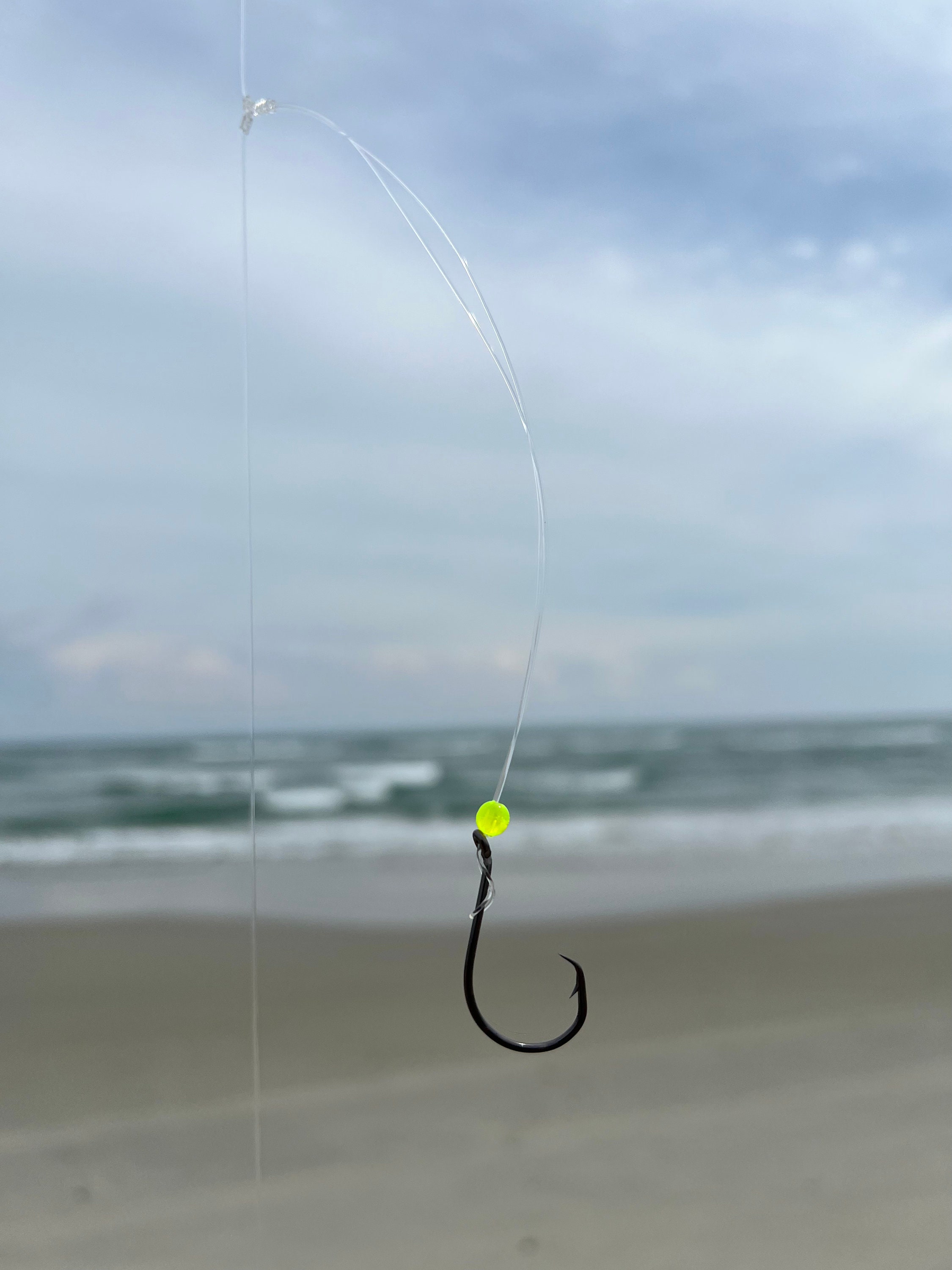 3 Pack '2/0' Bead Rig Surf Fishing Hi-lo Double Drop Hand-tied 30LB ...