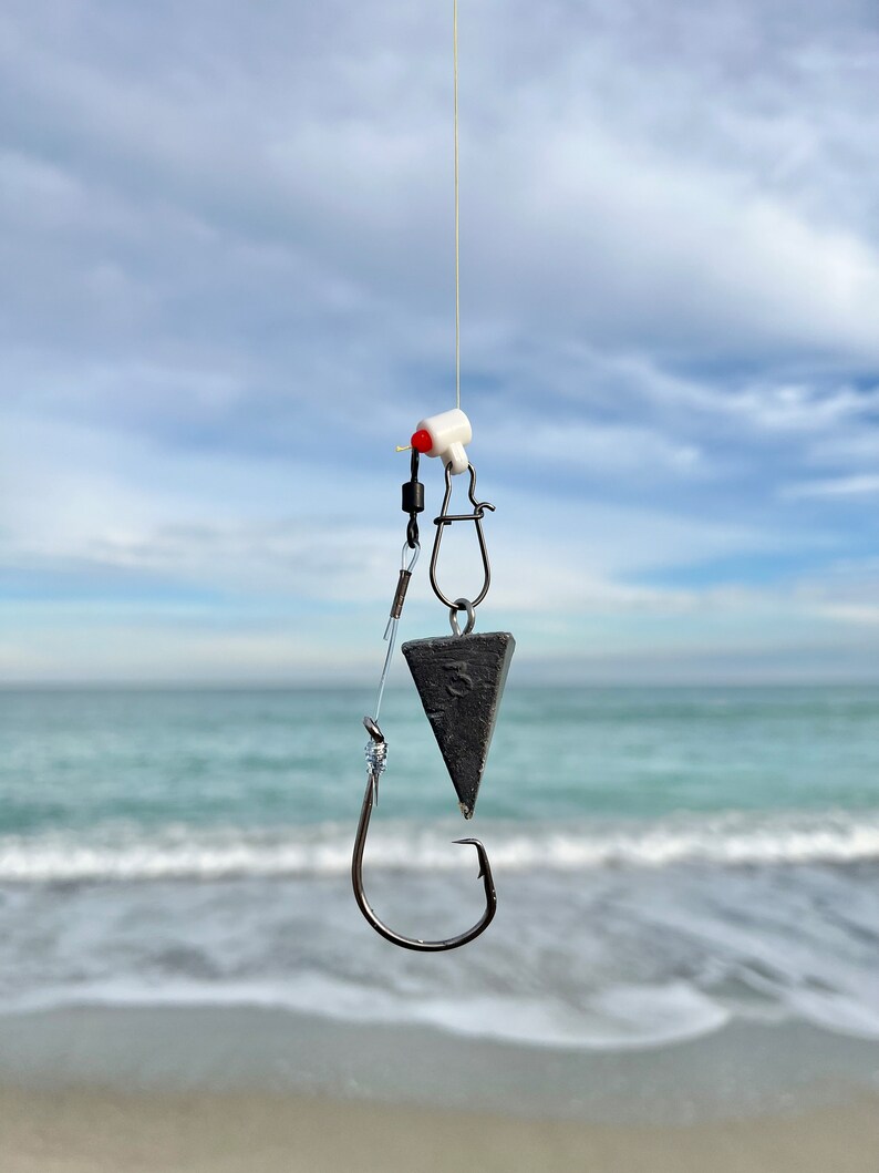 3 Pack 'hatteras Style' Fish Finder Red Drum Surf Fishing Rigs 100LB ...