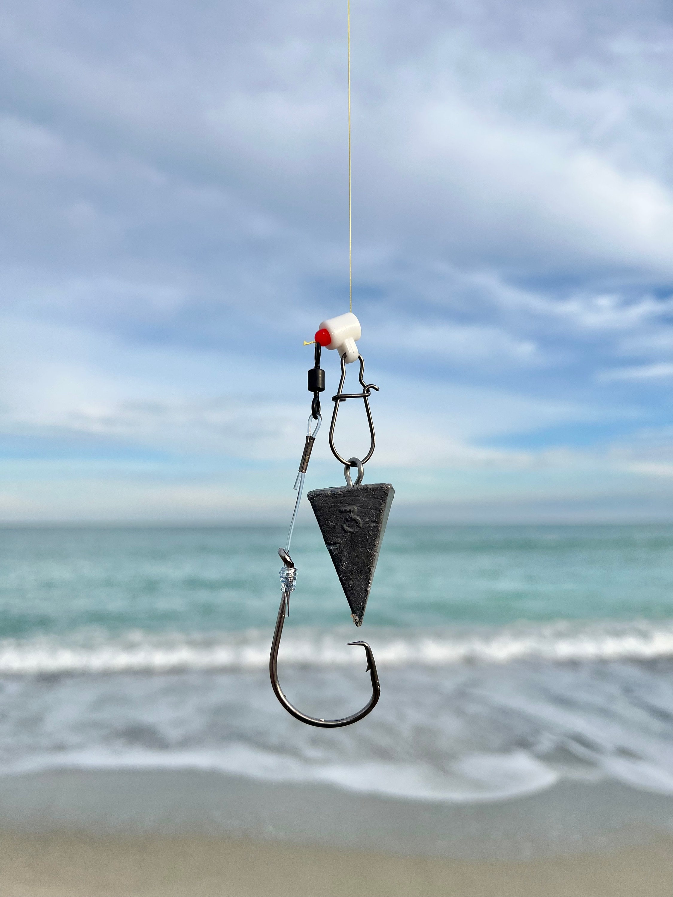 3 Pack 'hatteras Style' Fish Finder Red Drum Surf Fishing Rigs 100LB ...