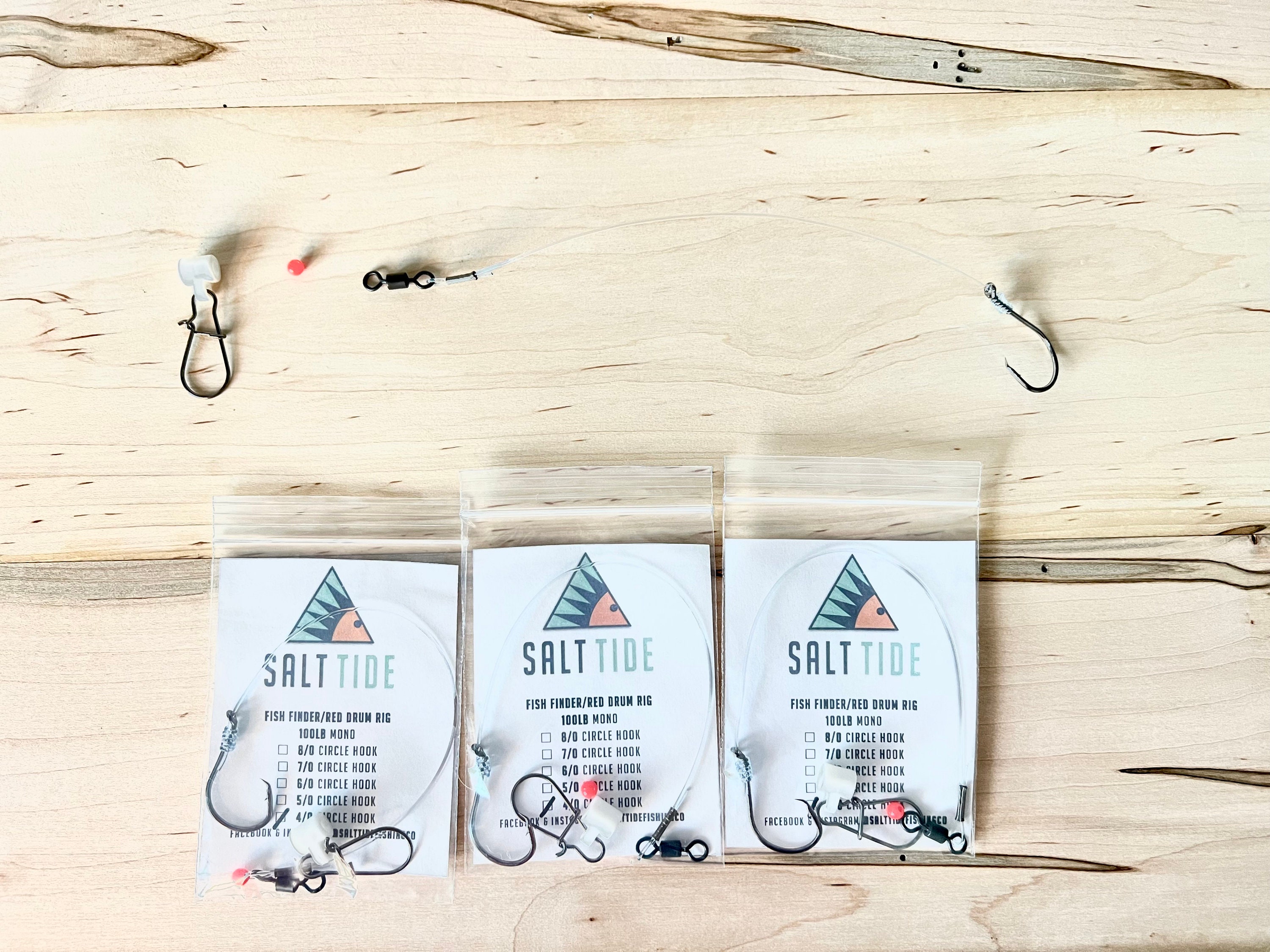 3 Pack 'fish Finder' Red Drum Surf Fishing Rigs 100 - Etsy