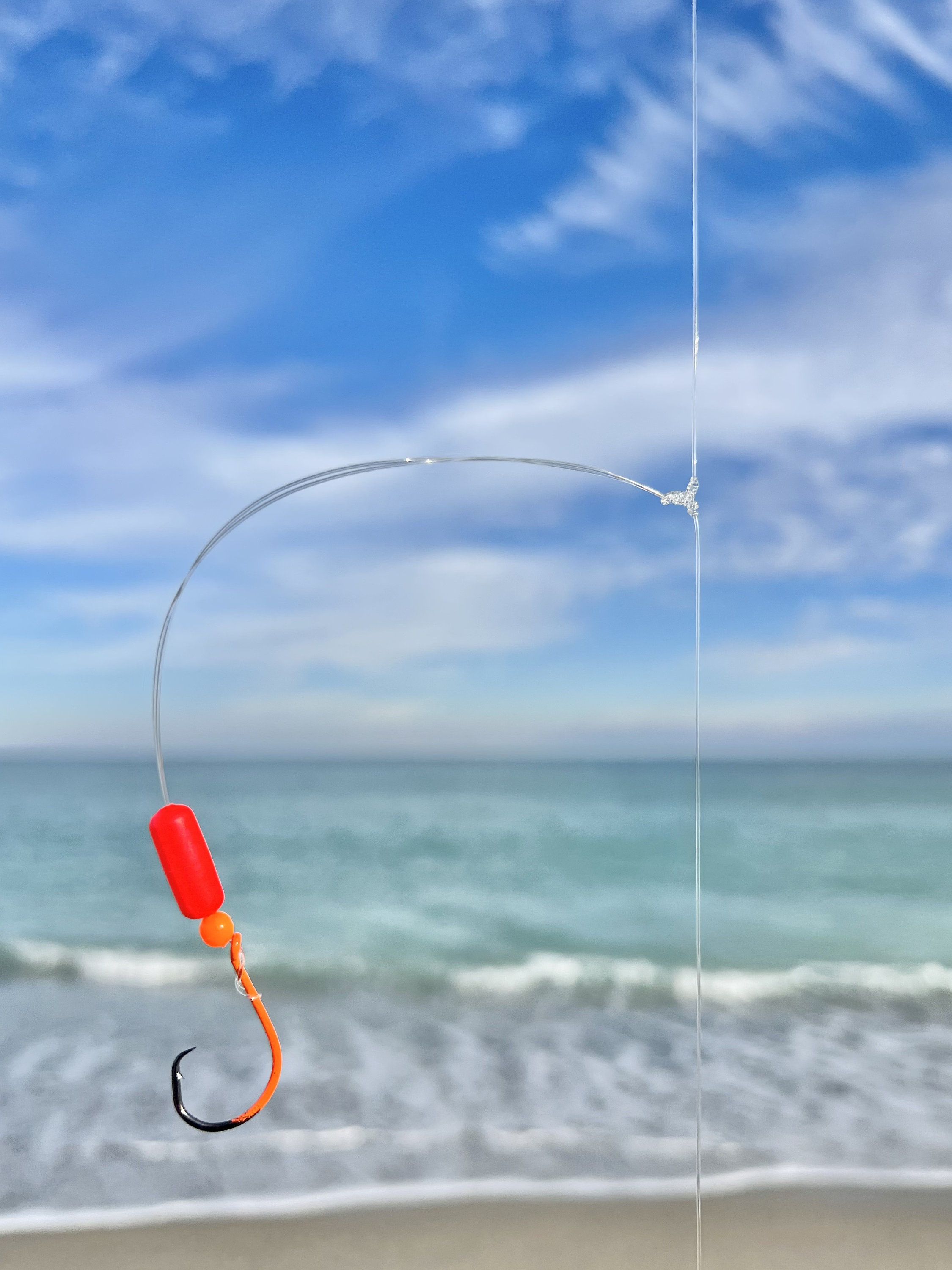 6 Pack 'sand Flea' Pompano Rigs Pro-tec Coated Circle Hooks Tied With T ...