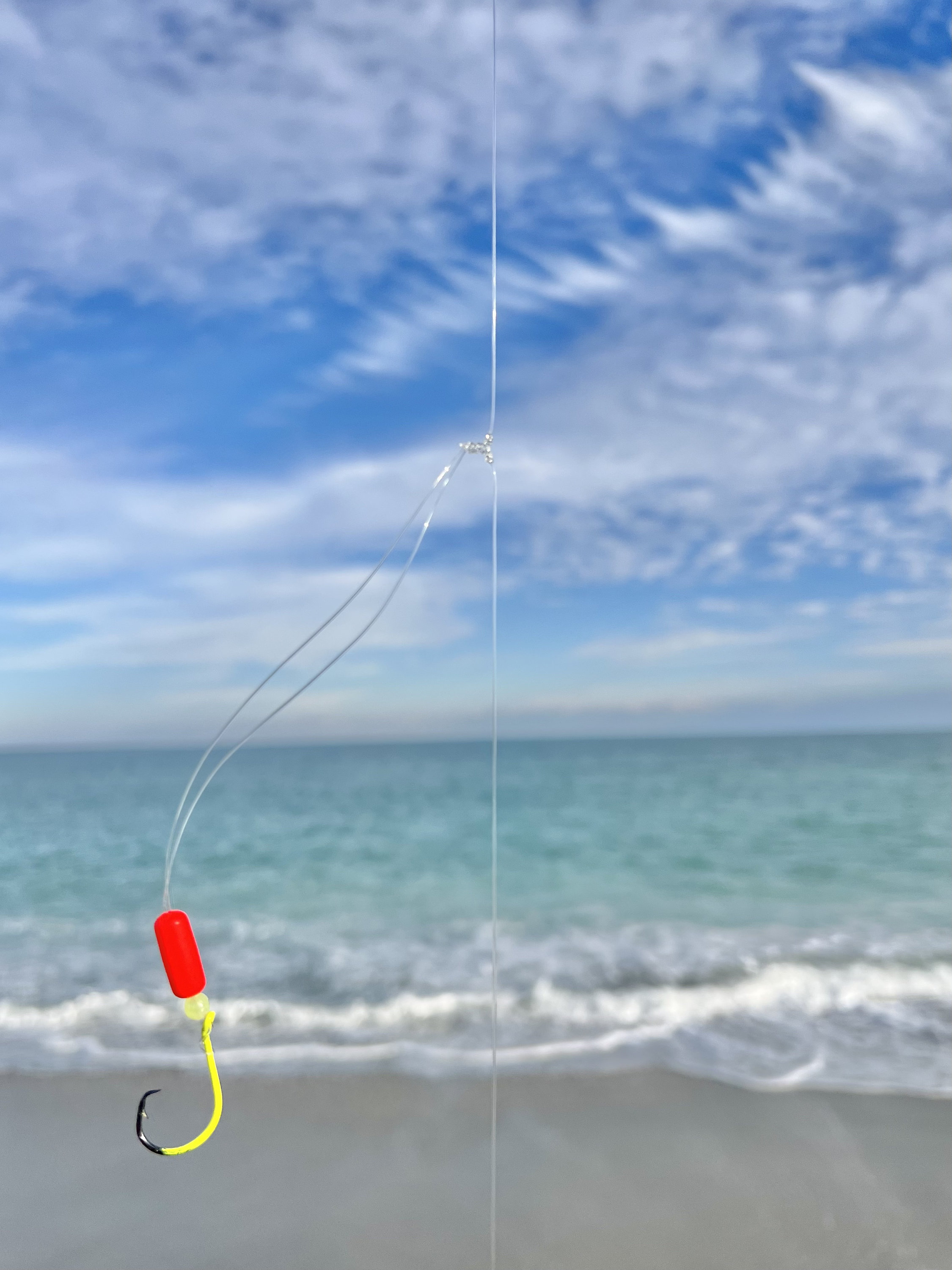 6 Pack 'sand Flea' Pompano Rigs Pro-tec Coated Circle Hooks Tied With T ...
